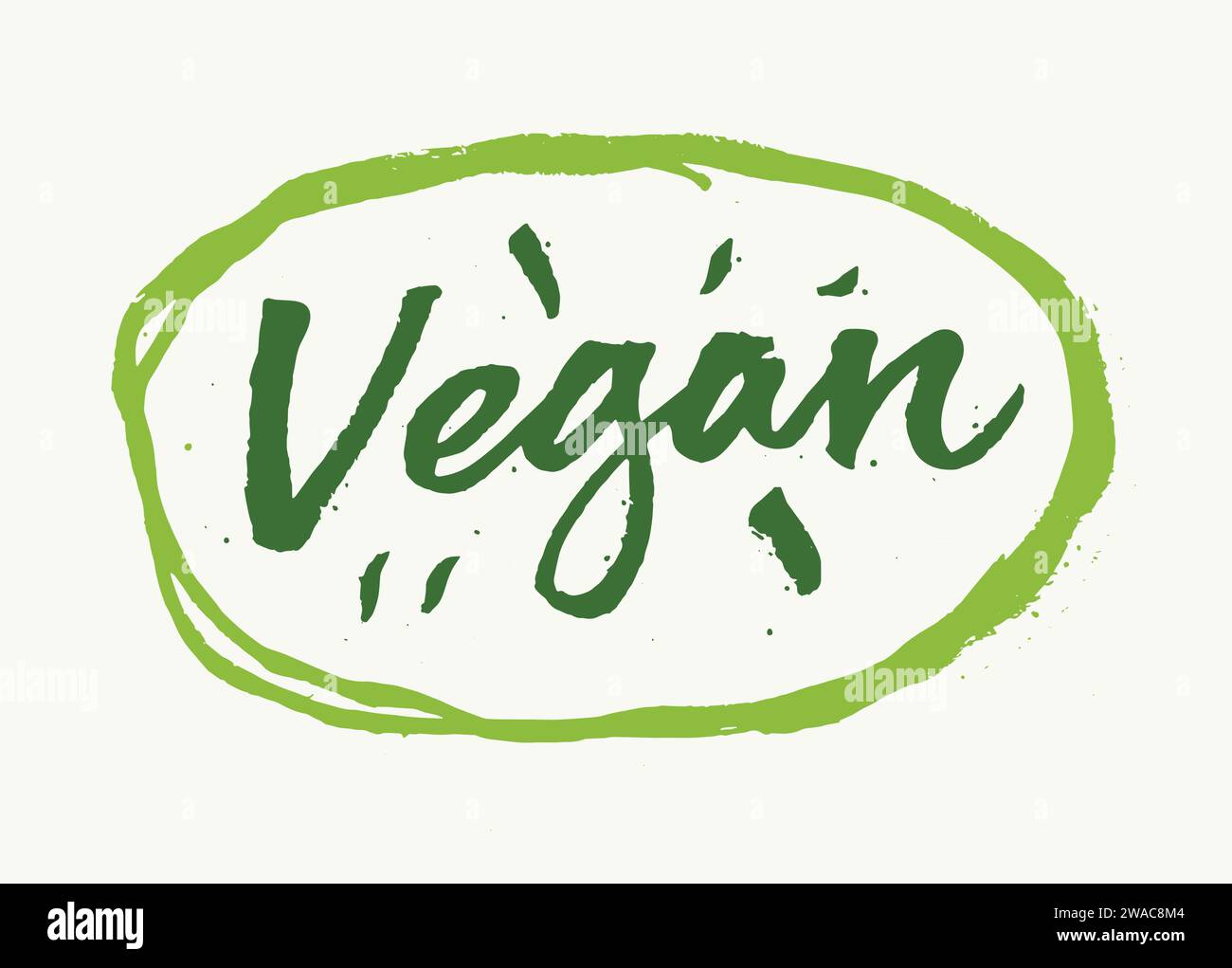 Vegan. Handwritten lettering for restaurant, cafe menu. Vector elements ...