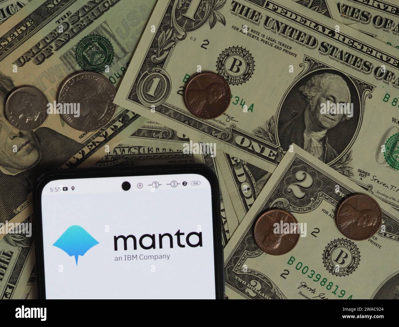 Germany. 3rd Jan, 2024. In this photo illustration, a Manta Software ...