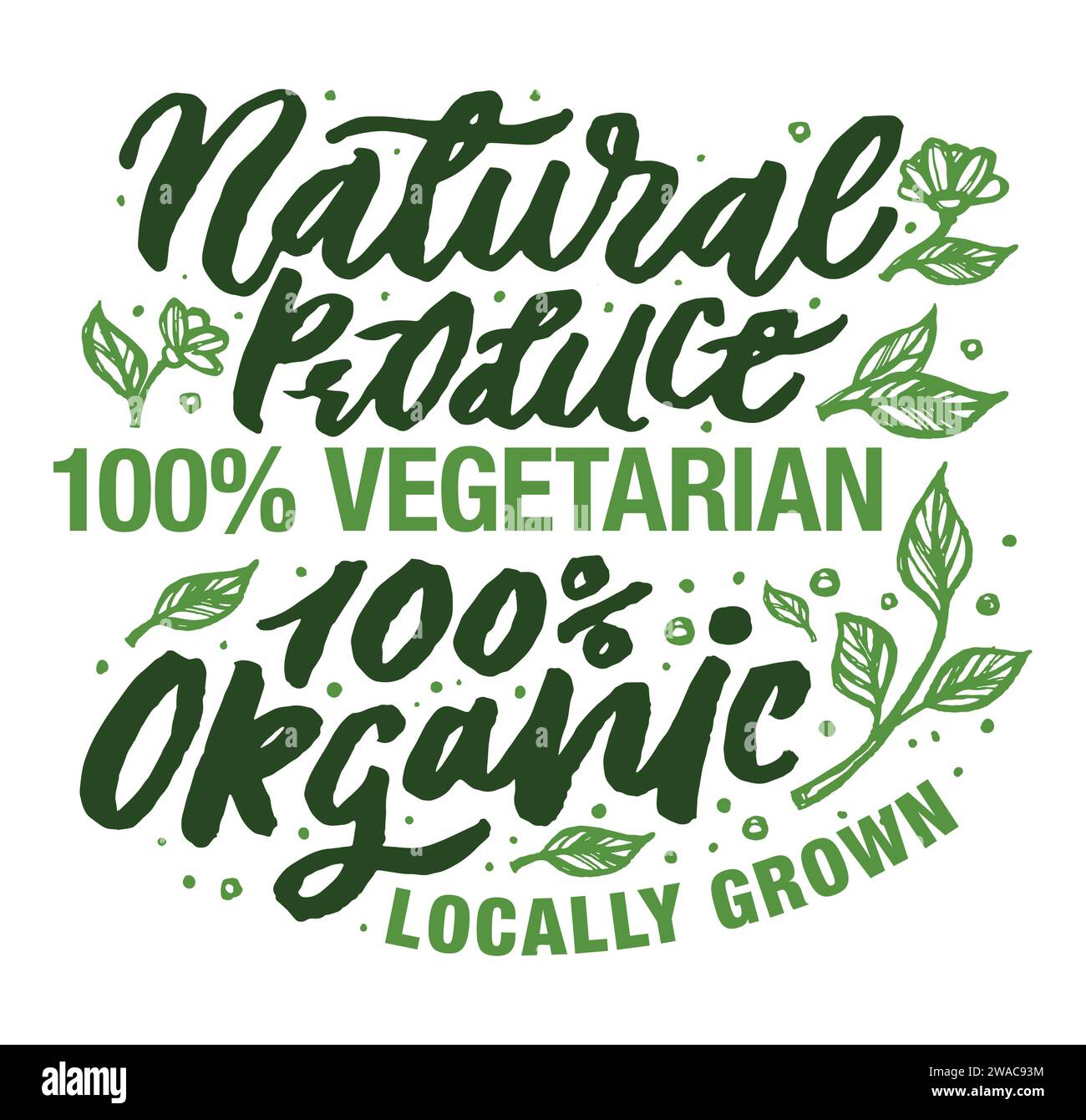 Organic Product, Made in Nature and Locally Grown Vegan logos and ...