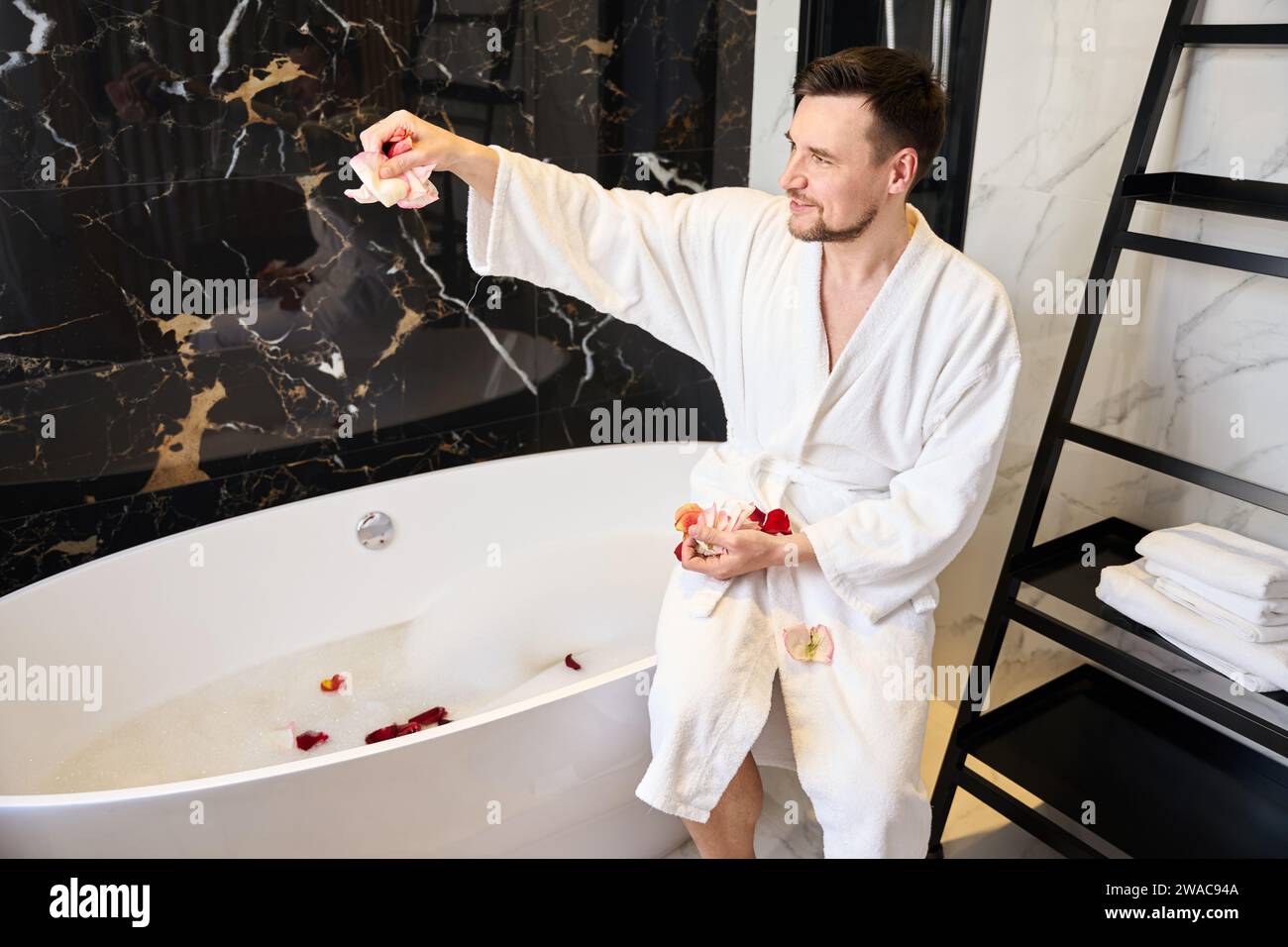 Fluffy bathrobe hi-res stock photography and images - Alamy