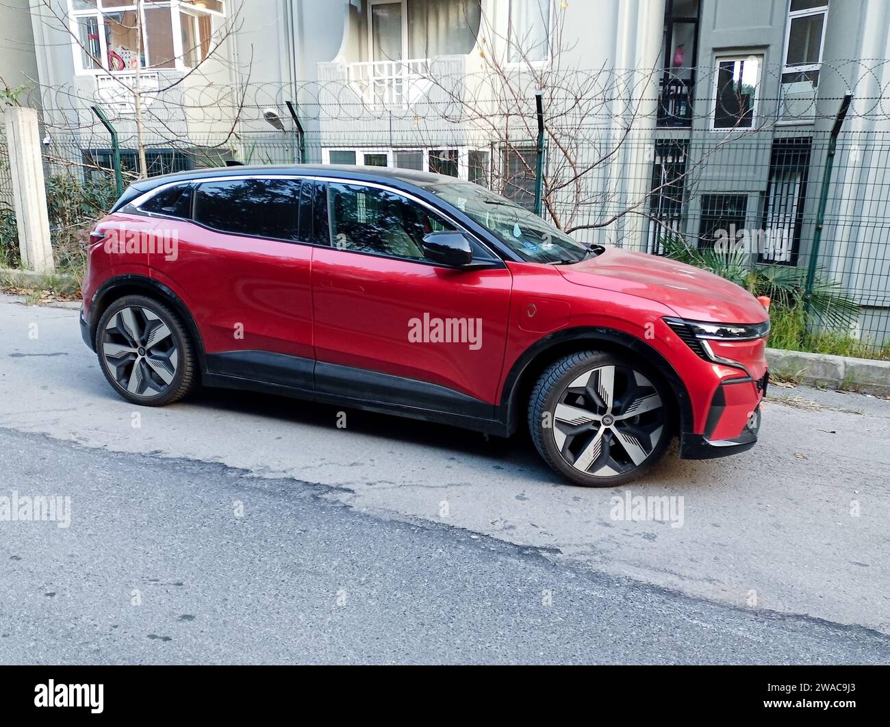 Istanbul, Turkey - December 31, 2023: A new red Renault Austral E-Tech ...