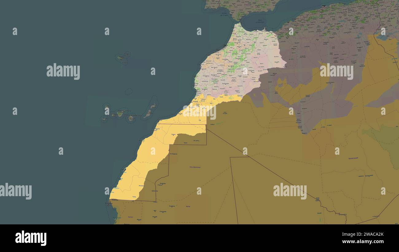 Zoom on morocco map hi-res stock photography and images - Alamy