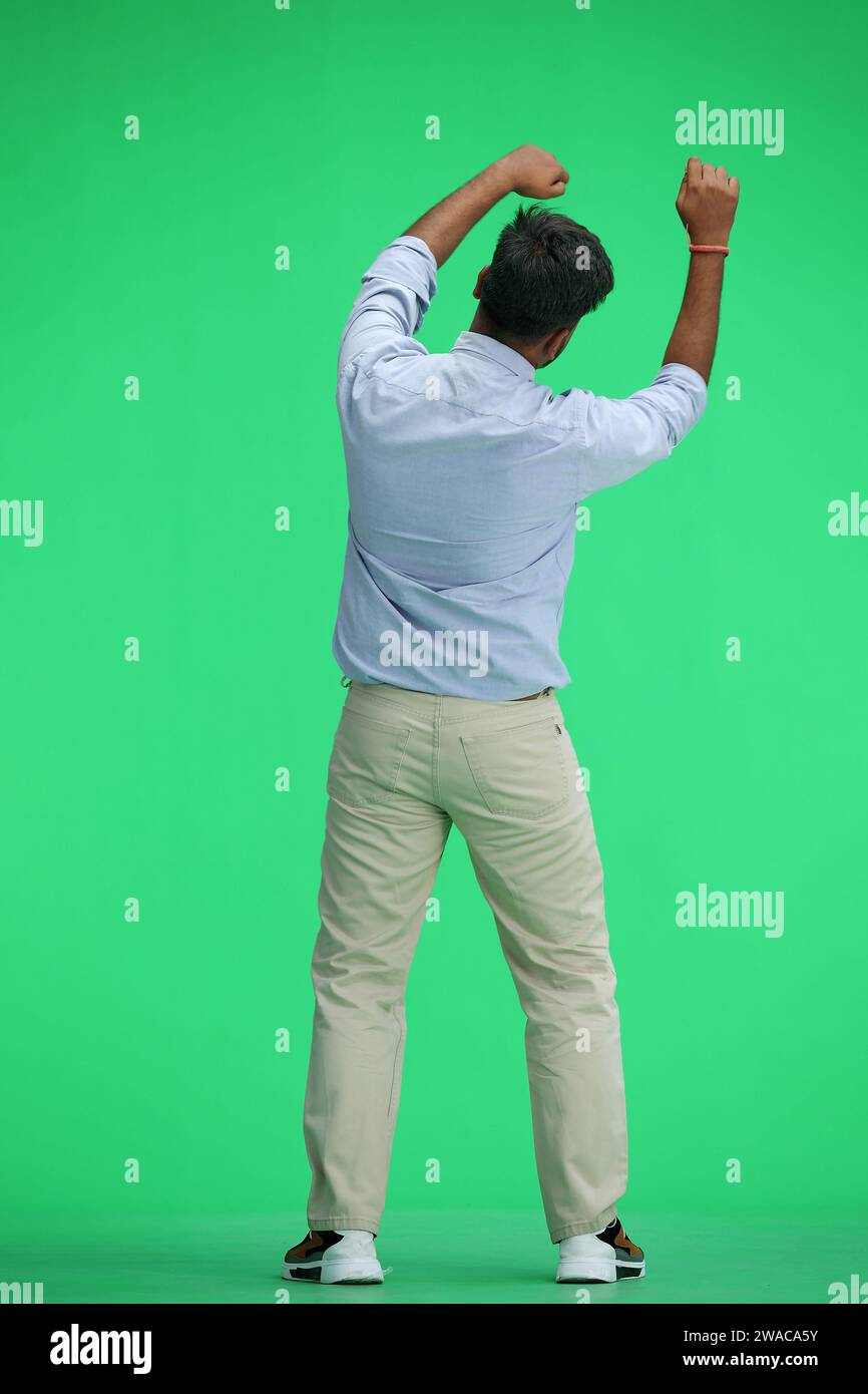 Closeup positive african man waving hi-res stock photography and images ...