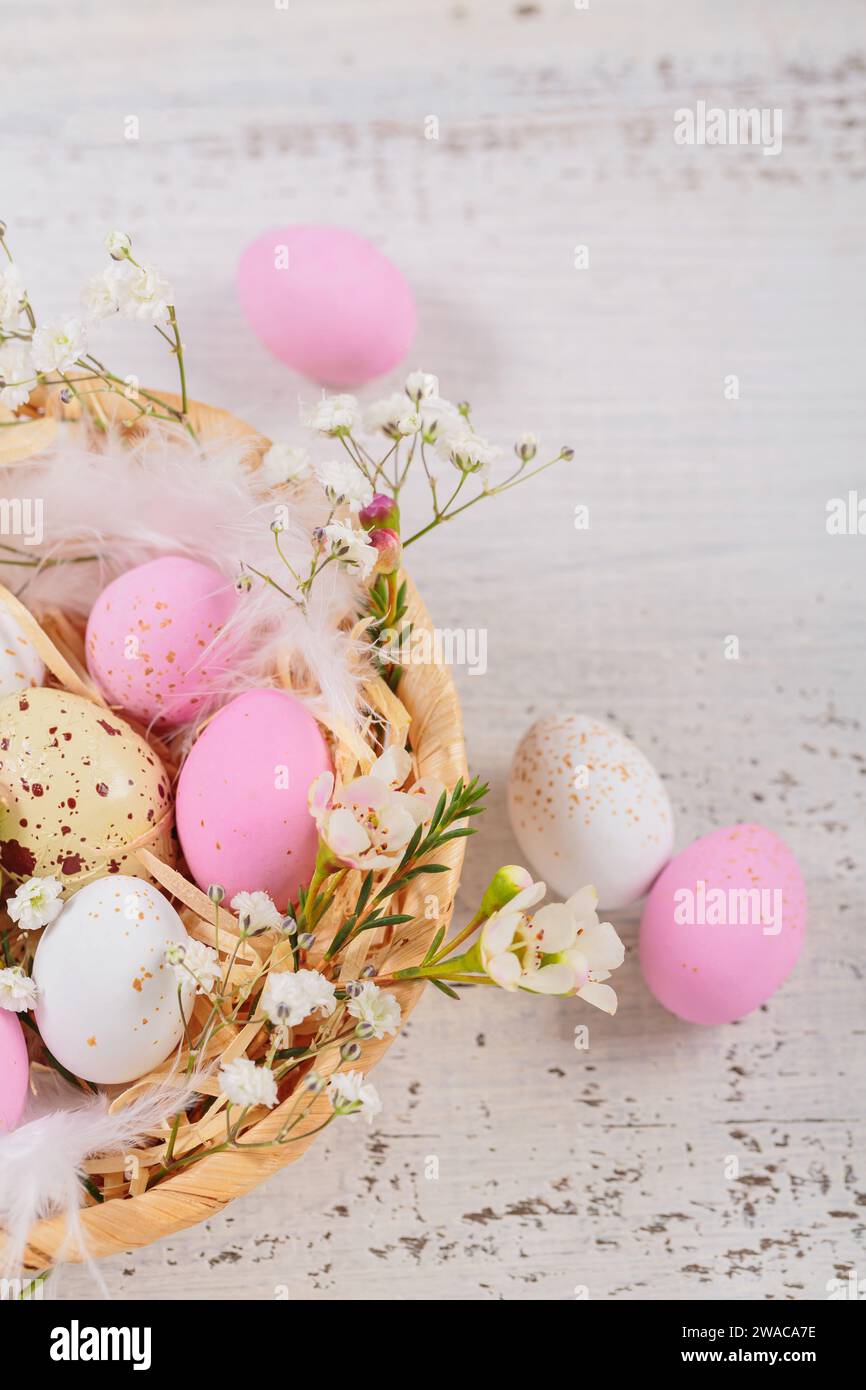 Easter candy chocolate eggs and almond sweets Stock Photo - Alamy