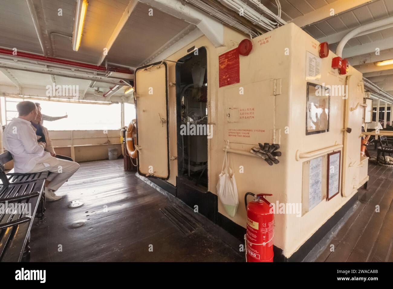 China, Hong Kong, Hong Kong Island, The Star Ferry, Interior View of ...