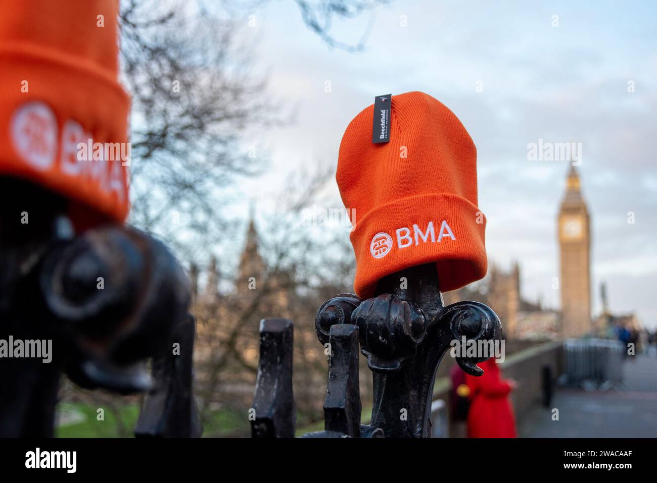 London, UK. 03rd Jan, 2024. BMA's (British Medical Association) hats ...