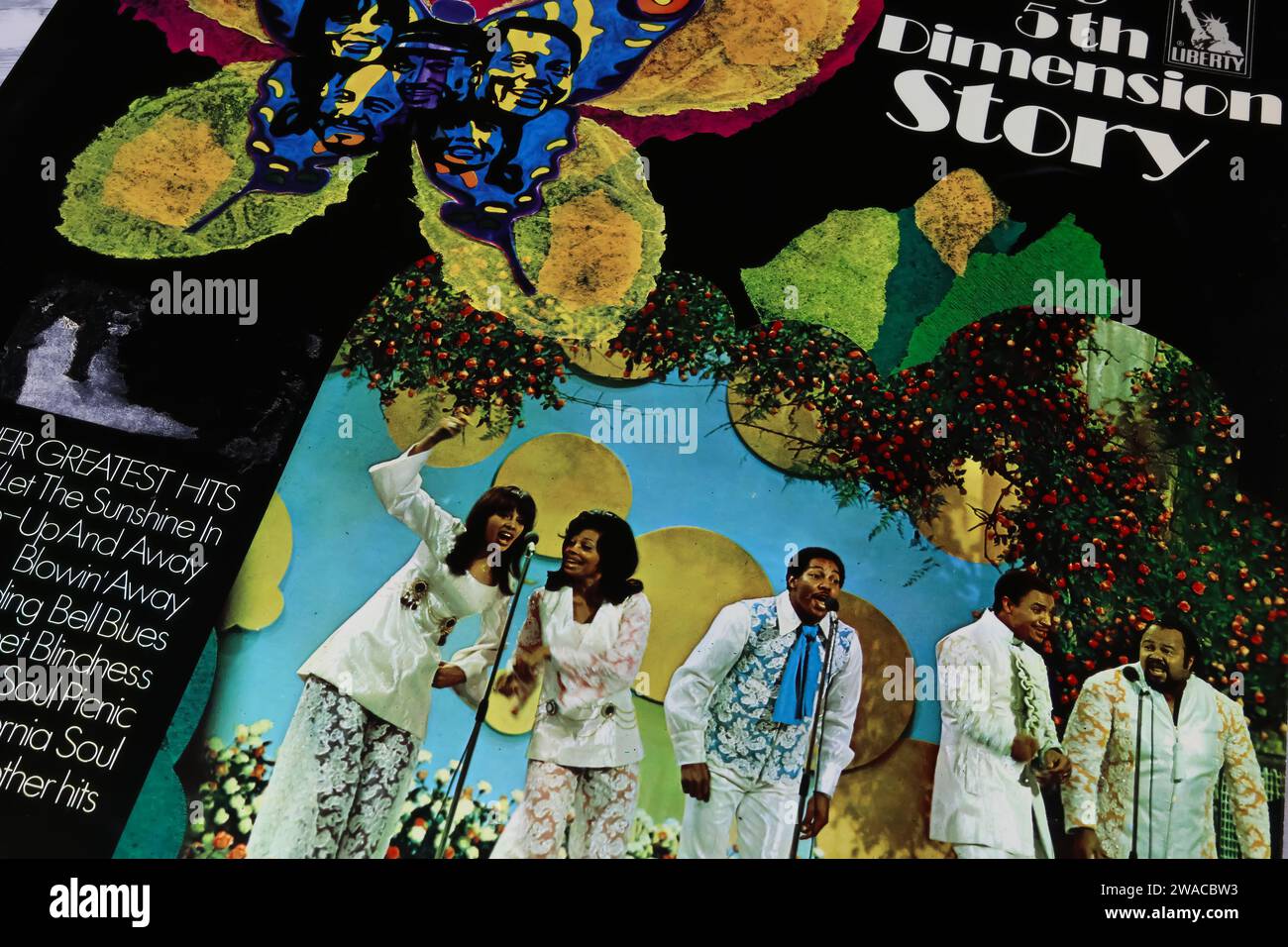 Viersen, Germany - May 9. 2023: Closeup of the 5th Dimension soul band ...