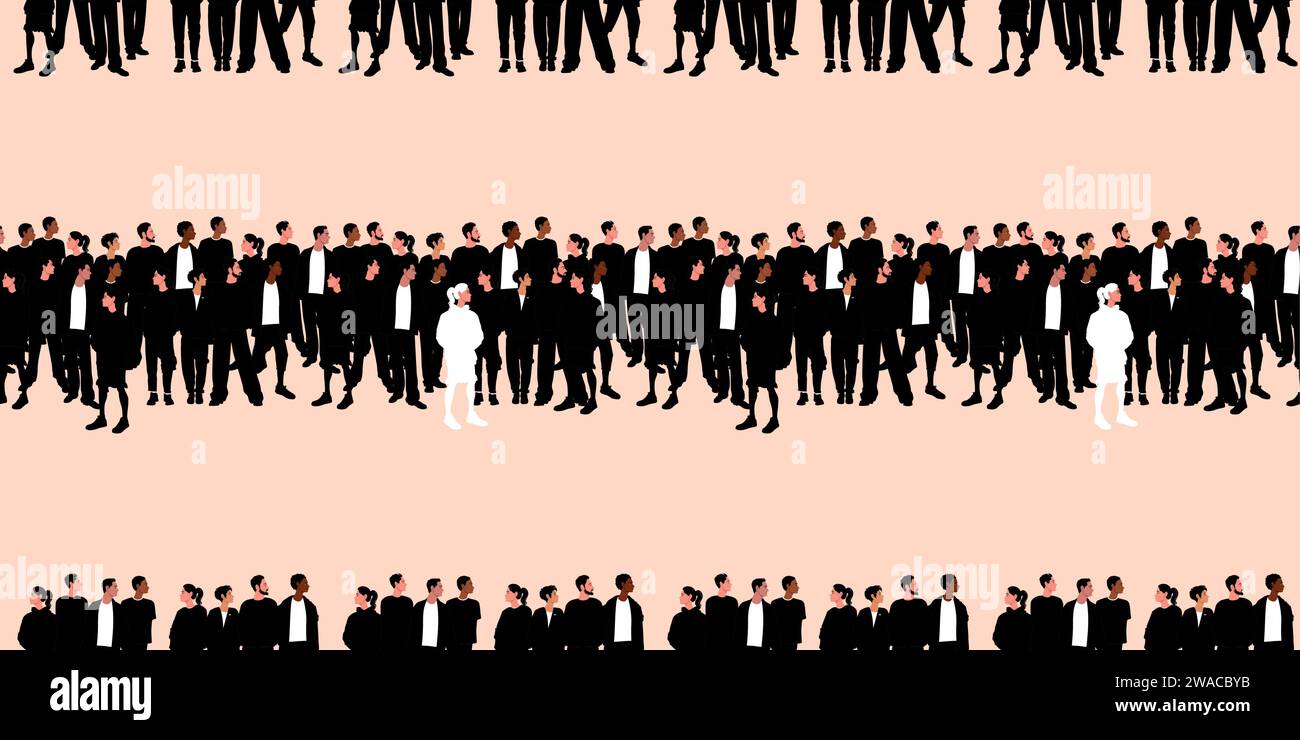 Group of diverse people. Crowd of friendly people. Different people ...