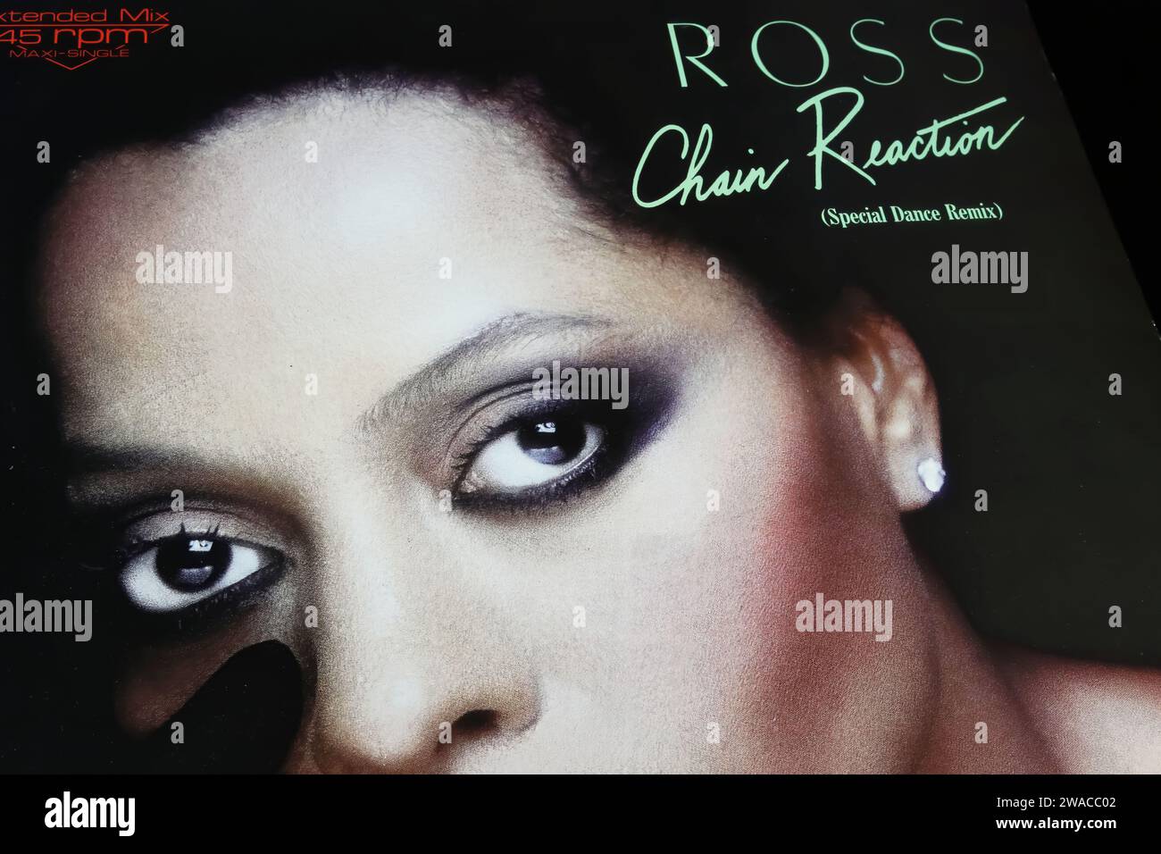 Viersen, Germany - May 9. 2023: Closeup of singer Diana Ross vinyl record maxi single album ...