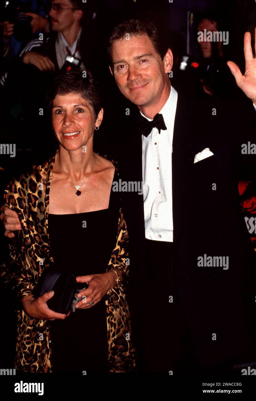 London, UK. LIBRARY: Anthony Andrews and Georgina Simpson. Mid 1990s ...