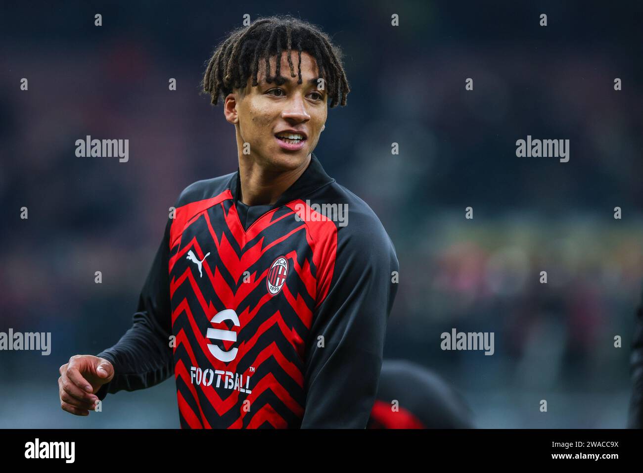 Kevin Zeroli Of Ac Milan Seen In Action During Coppa Italia 2023 24