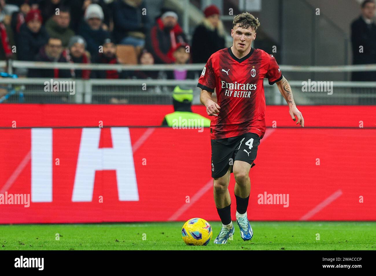 Alejandro Jimenez of AC Milan seen in action during Coppa Italia 2023/ ...