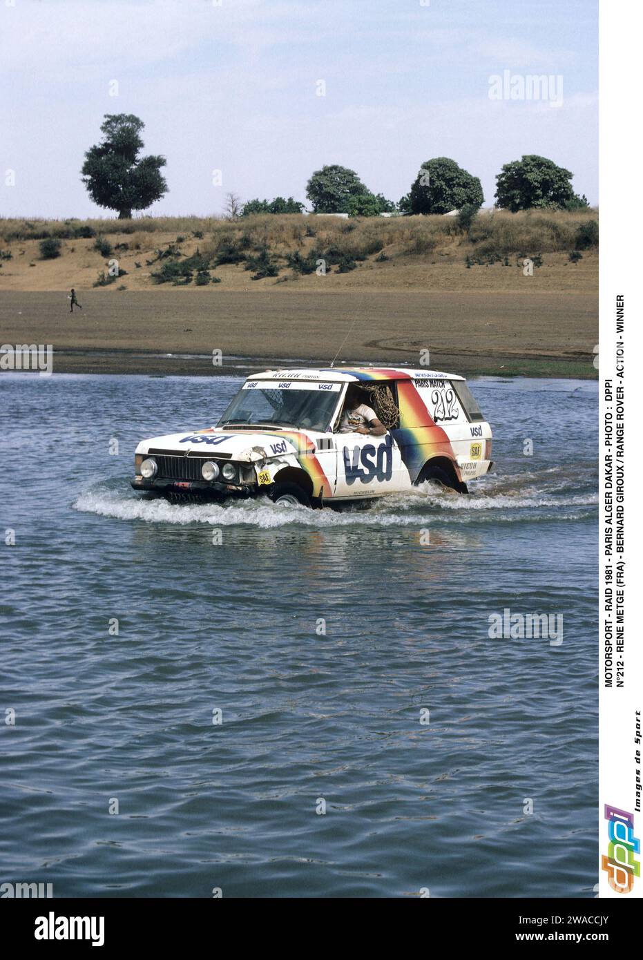MOTORSPORT - RAID 1981 - PARIS ALGER DAKAR - PHOTO : DPPI N°212 - RENE METGE (FRA) - BERNARD ...