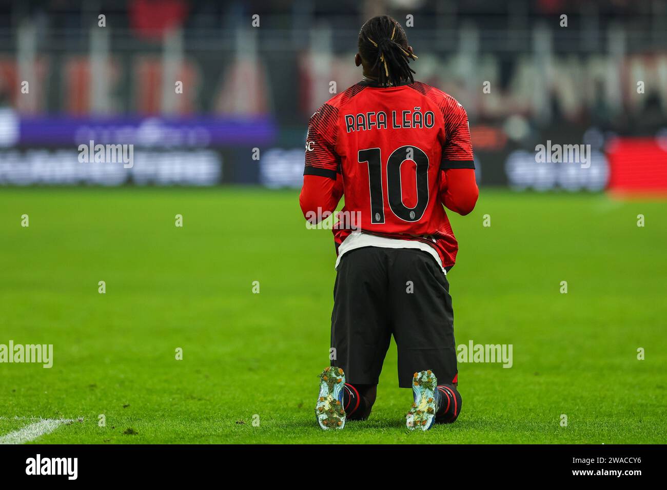 Rafael Leao of AC Milan celebrates after scoring a goal during Coppa ...