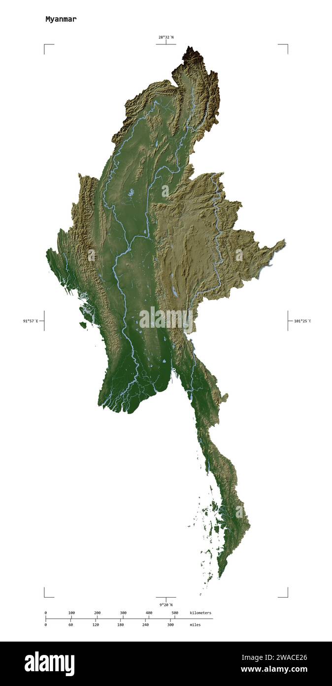 Shape of a Pale colored elevation map with lakes and rivers of the ...