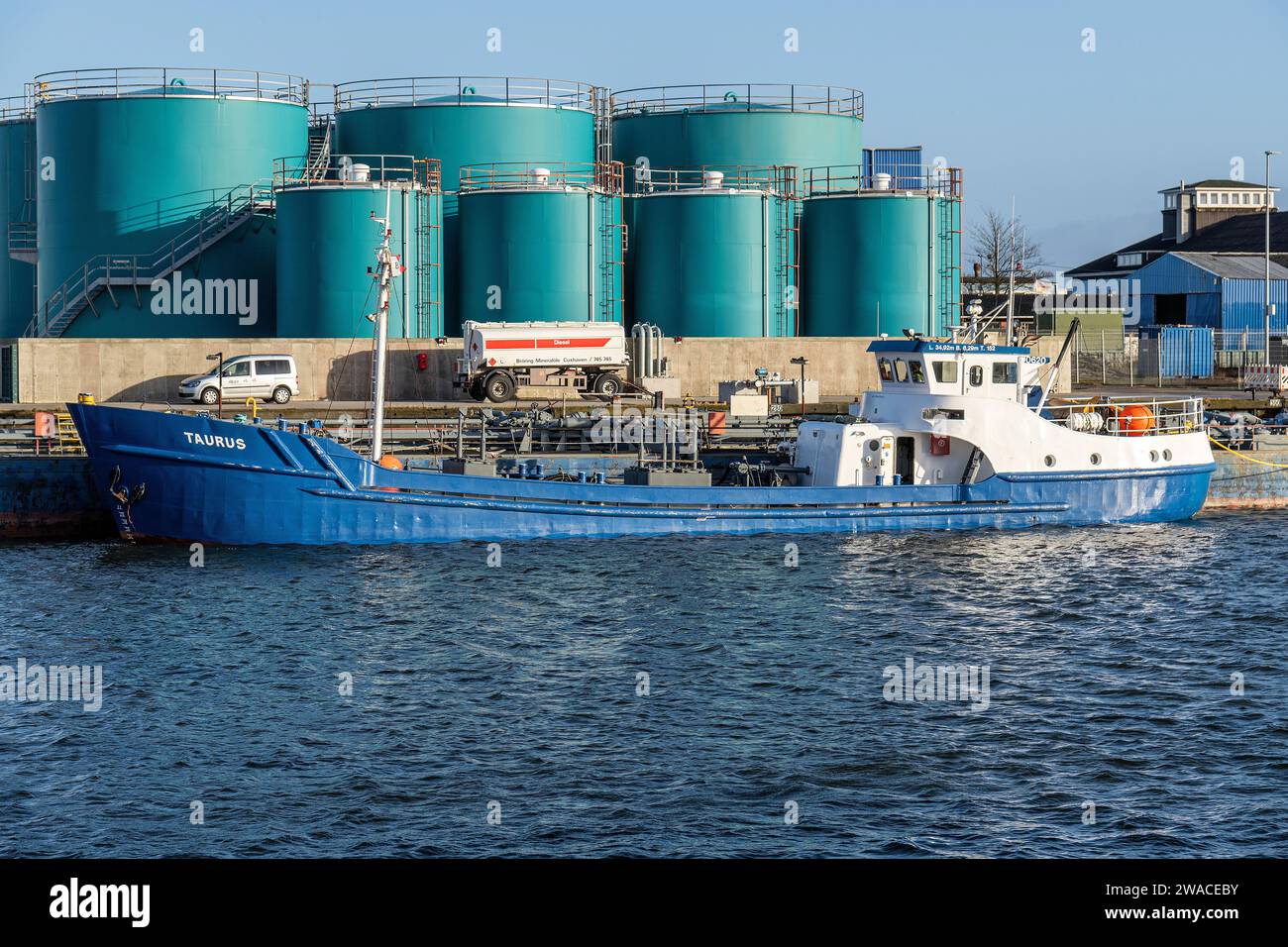 B.O.T. tanker Taurus in the port of Cuxhaven, Germany Stock Photo - Alamy