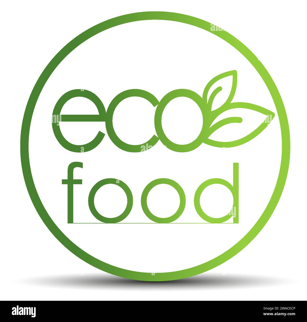 healthy food logo design with spoon and leaf elements Stock Vector ...