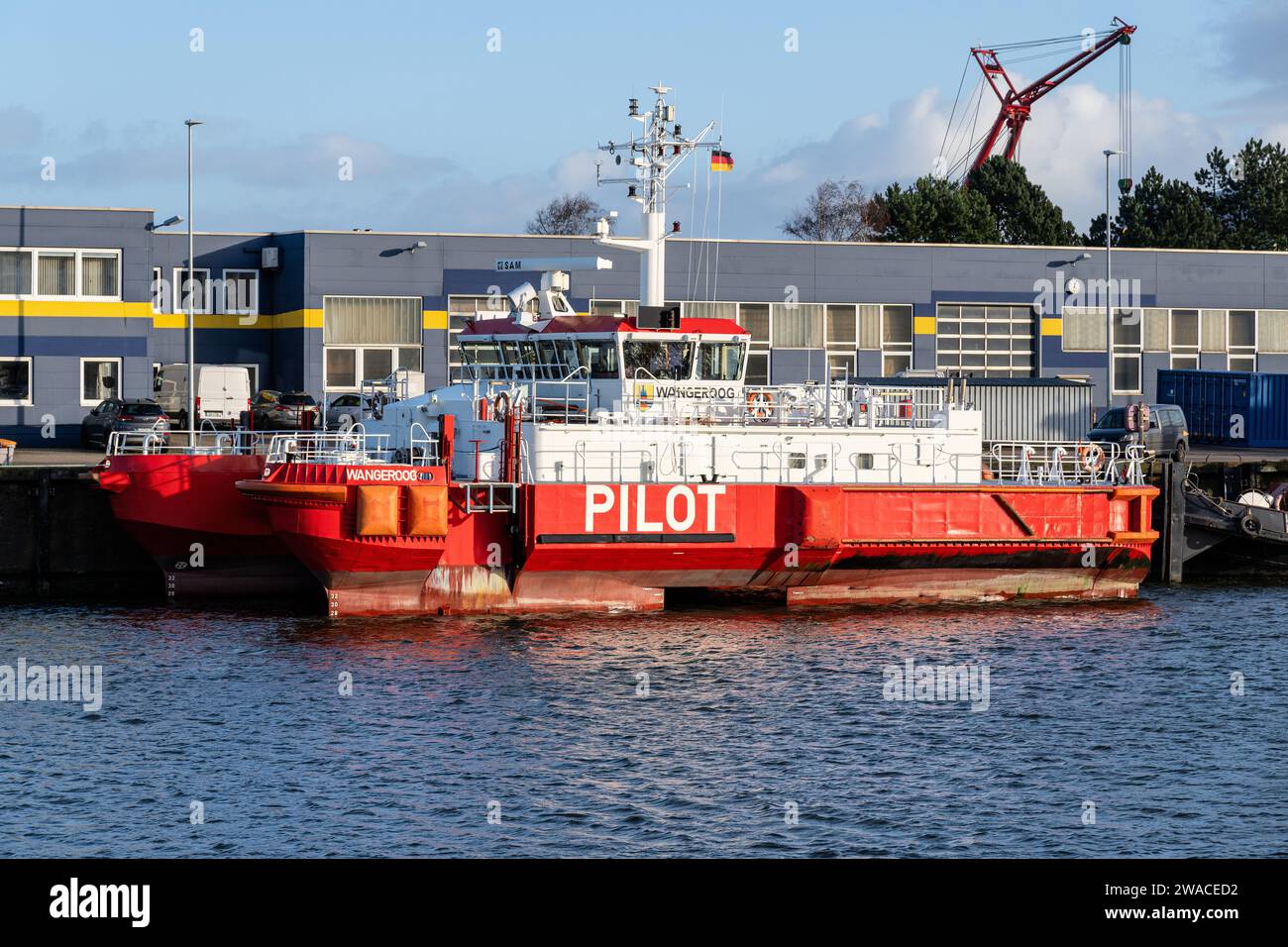 pilot tender Wangeroog in the port of Cuxhaven, Germany Stock Photo - Alamy