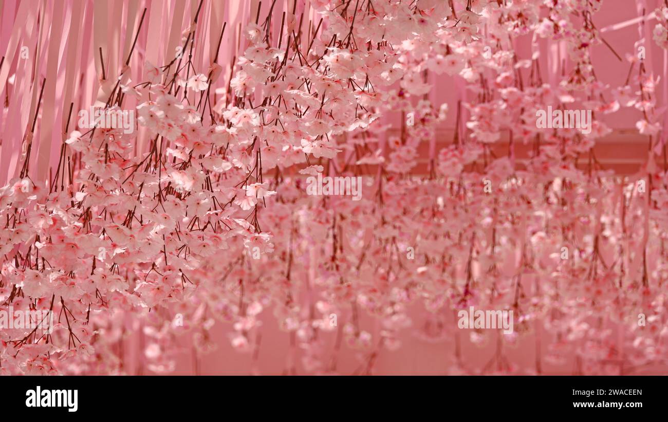 Close-up photo for background material of outdoor decoration with ...