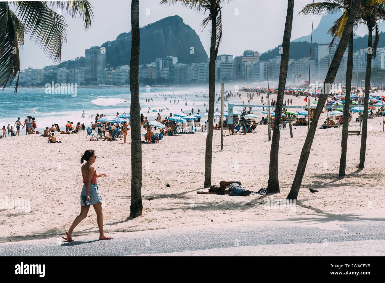 Rio de Janeiro, Brazil - January 3, 2024: Homeless man sleeping rough ...