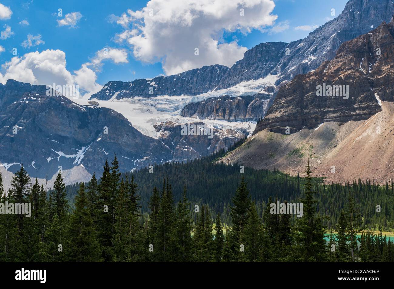 Crowsfoot Glacier, Icefields Parkway, Banff National Park, Canada Stock ... Crowsfoot Glacier, Icefields Parkway, Banff National Park, Canada Stock ...
