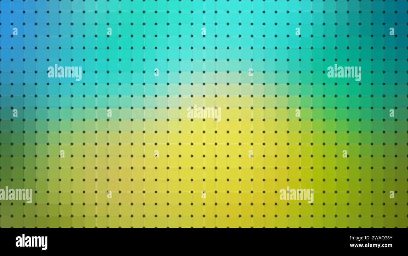 Abstract grid background of rounded bright, vibrant & summery colored ...