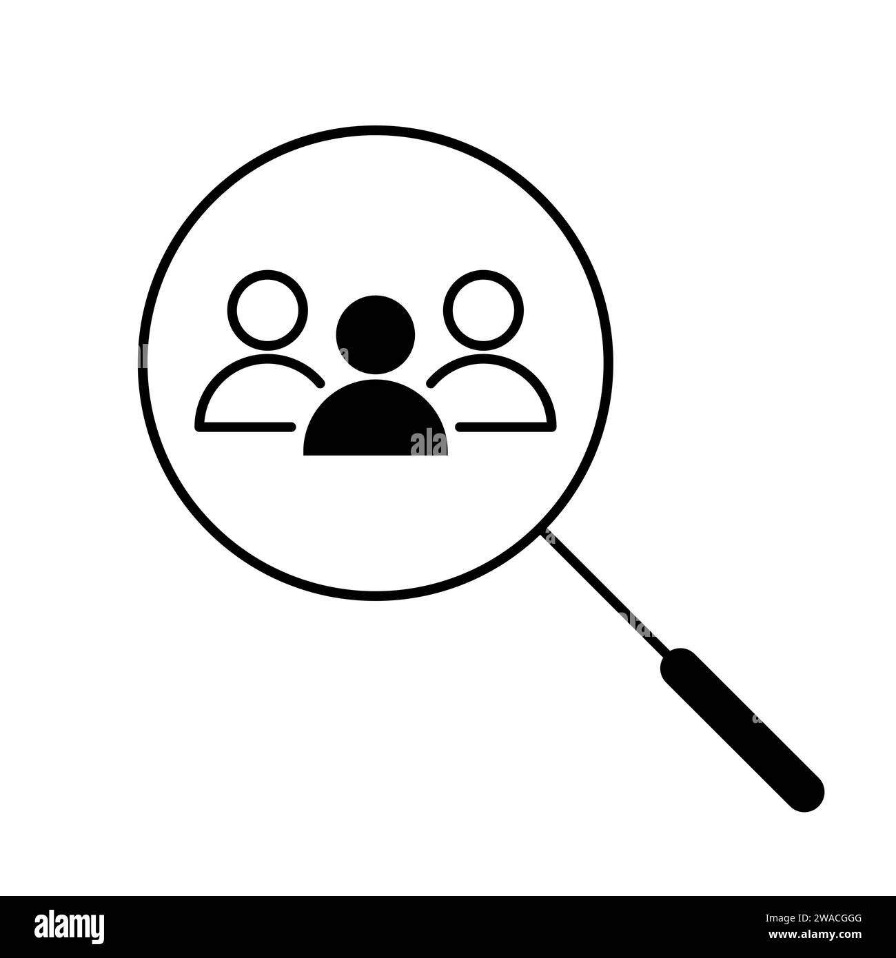 Best job candidate icon. Search and choice professional worker. Vector ...