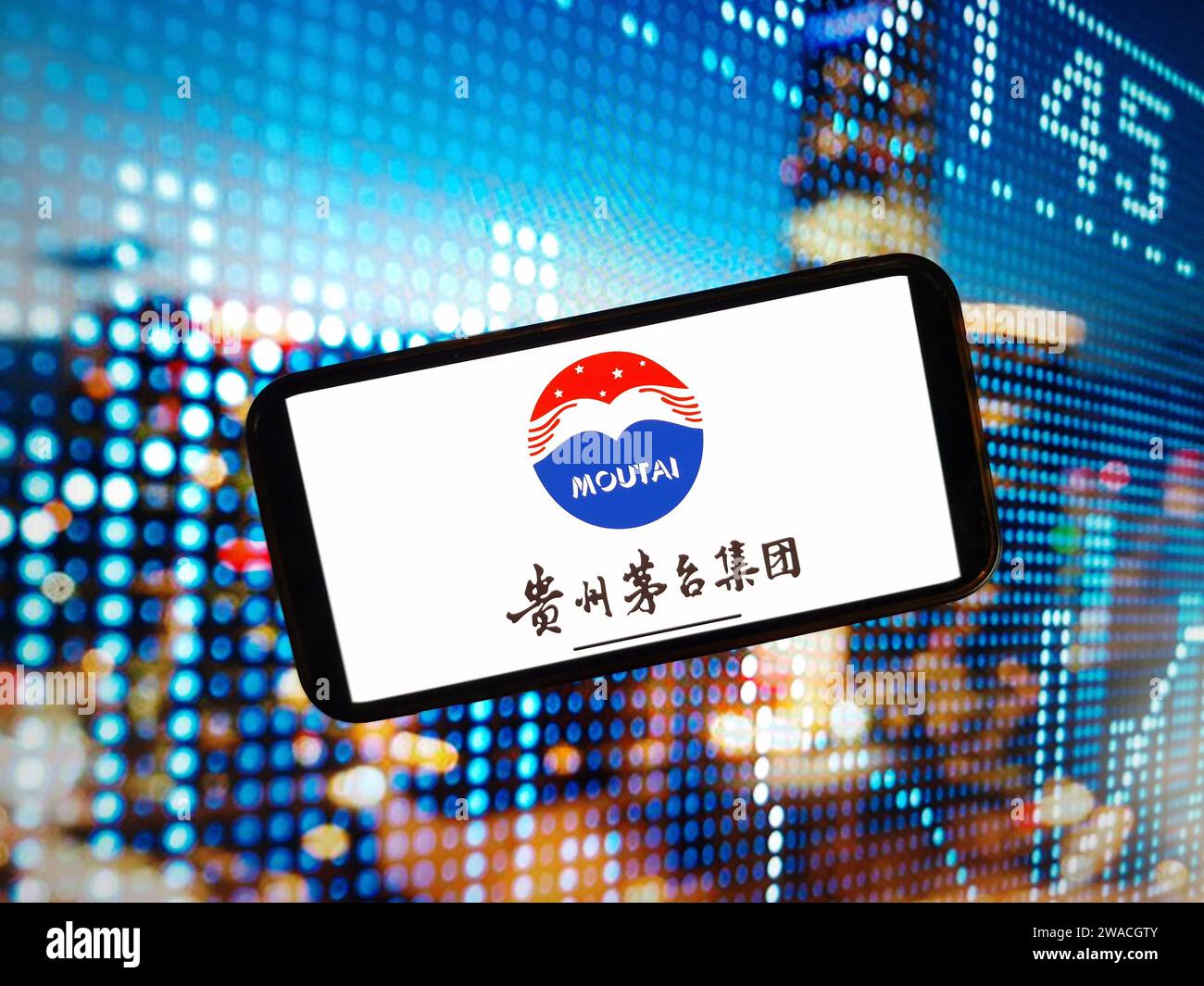 Konskie, Poland - January 03, 2024: Kweichow Moutai company logo ...