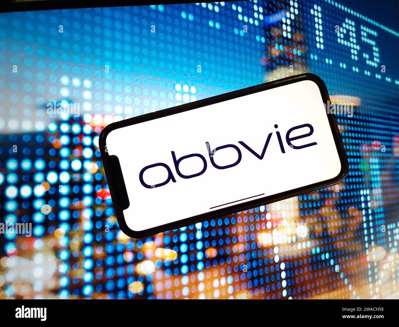 Konskie, Poland - January 03, 2024: AbbVie pharmaceutical company logo ...