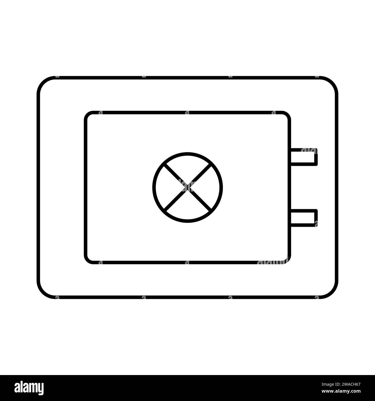 Safe line icon. Vector illustration isolated on white background Stock ...