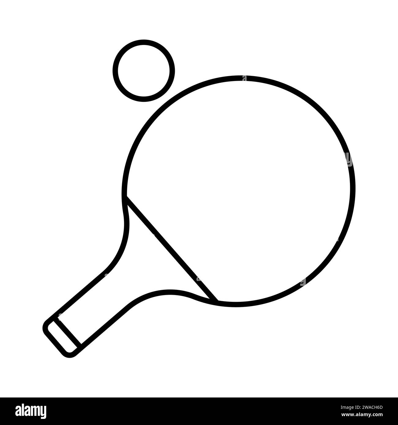 Racket and ball line icon. Sport concept. Vector illustration isolated ...