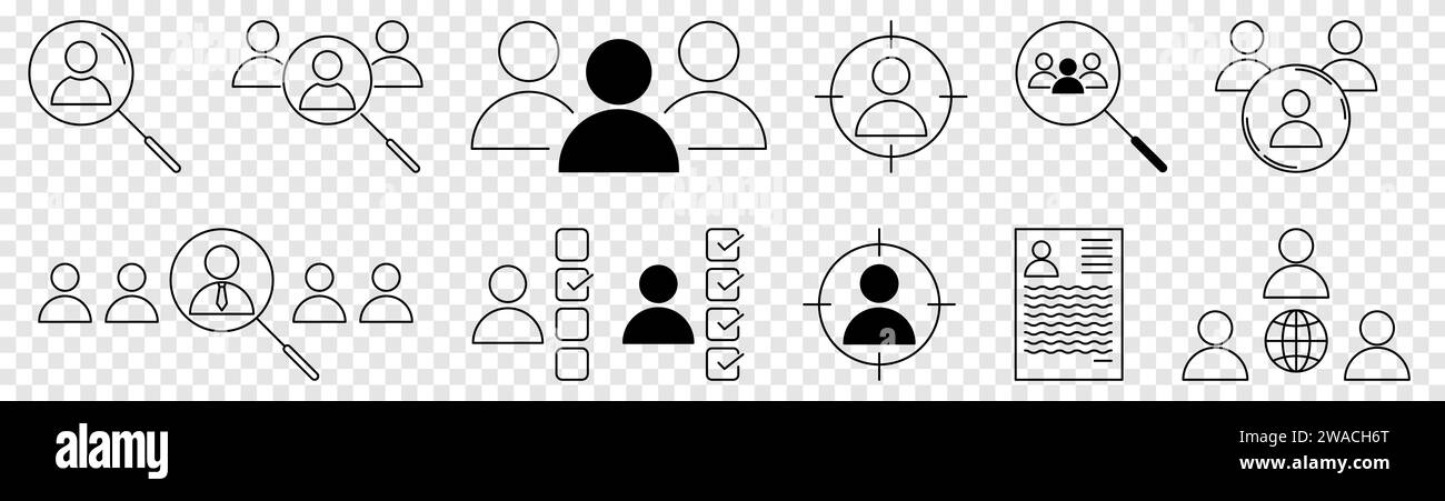 Search for candidates icons. Vector illustration isolated on ...