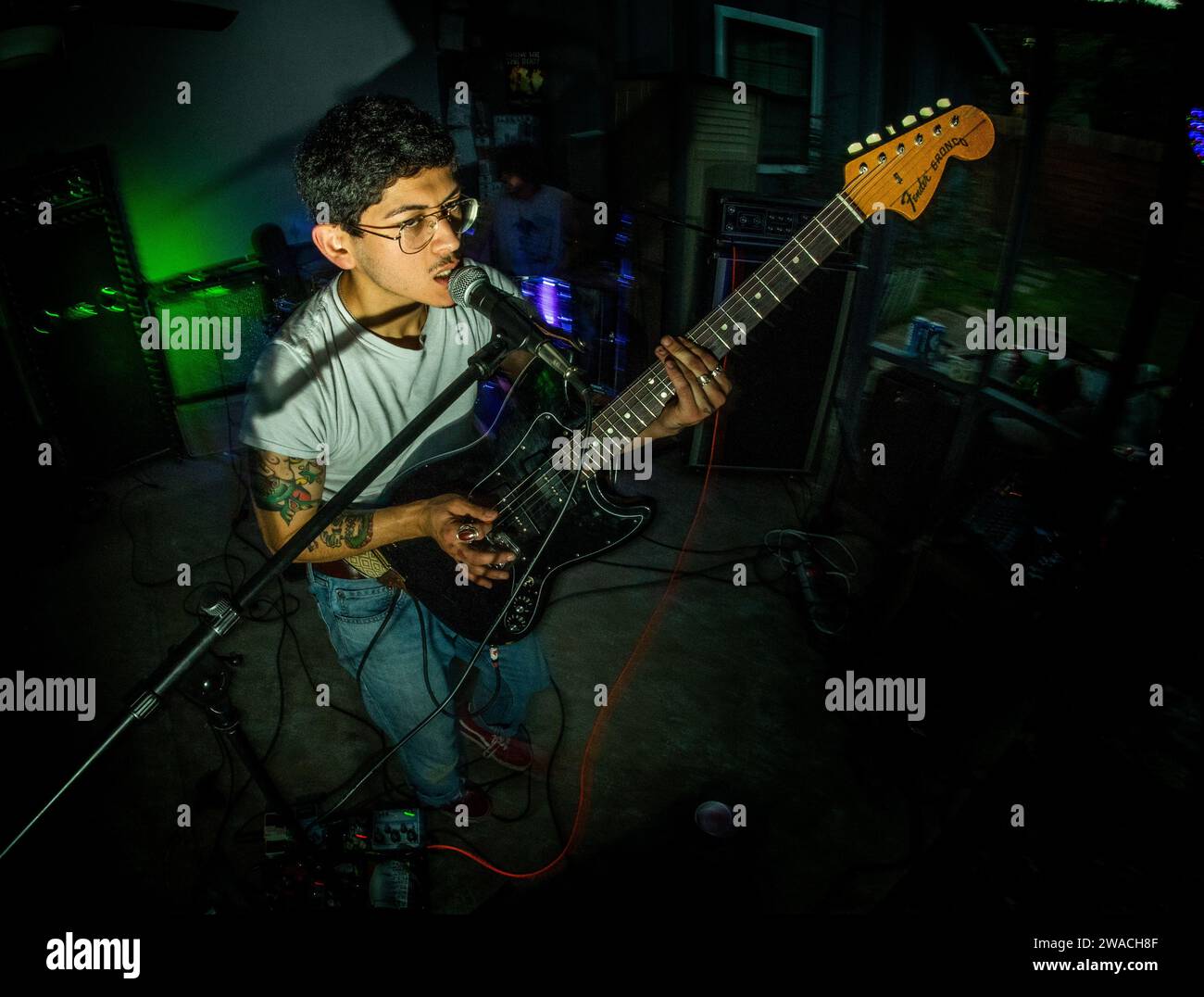 The band DIE SPITZ performs at the FarOut Lounge, Austin, Texas Stock ...