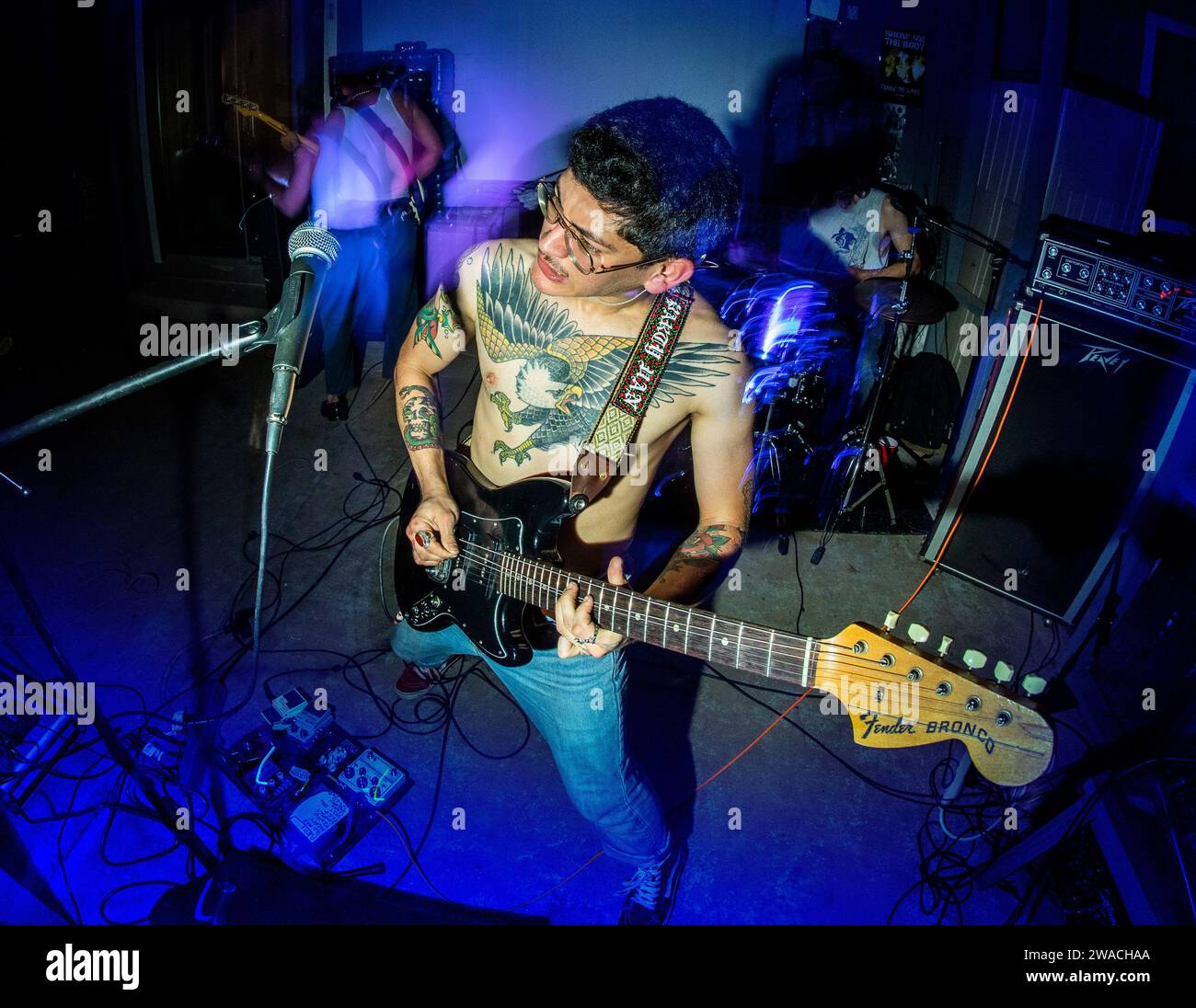 The band DIE SPITZ performs at the FarOut Lounge, Austin, Texas Stock ...