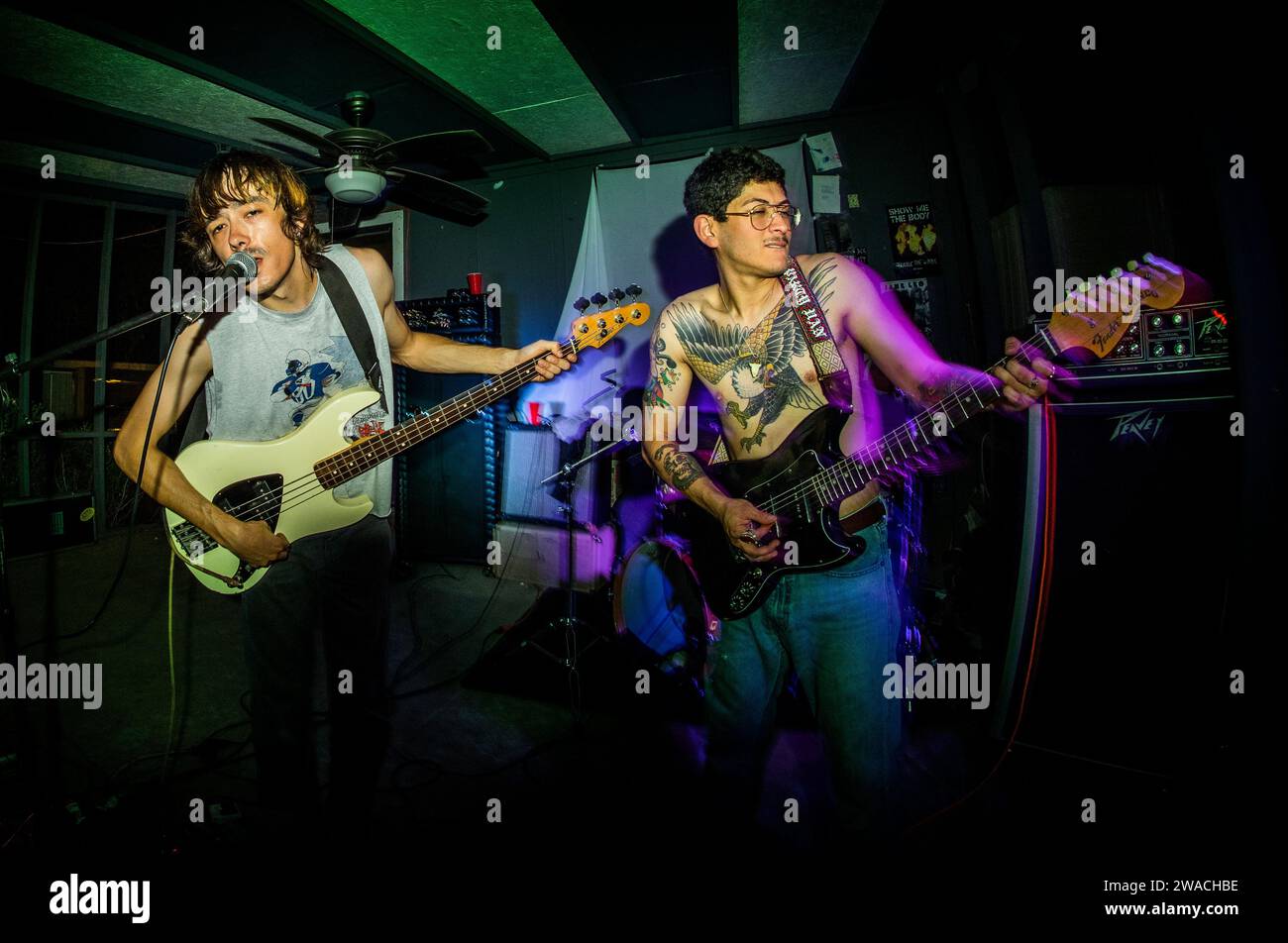 The band DIE SPITZ performs at the FarOut Lounge, Austin, Texas Stock ...