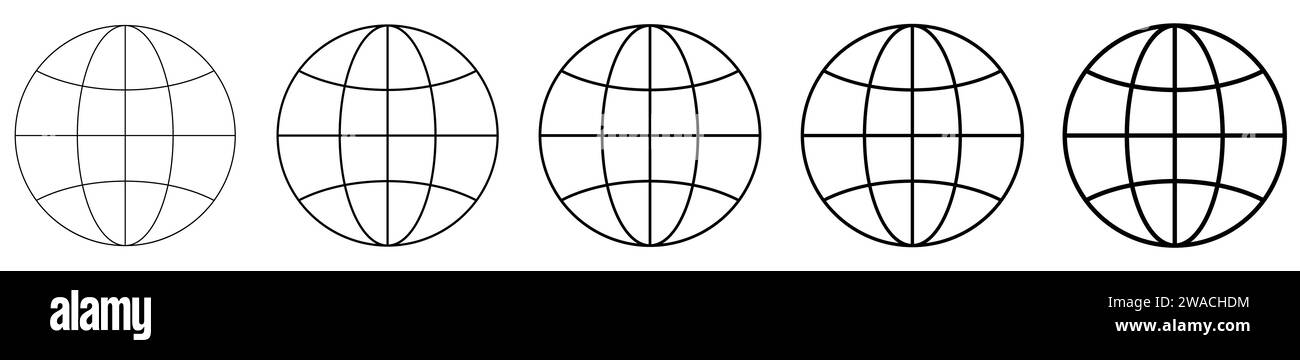 World icon set. Vector illustration isolated on white background Stock ...