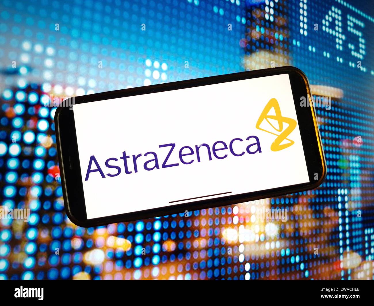 Konskie, Poland - January 03, 2024: AstraZeneca plc company logo ...