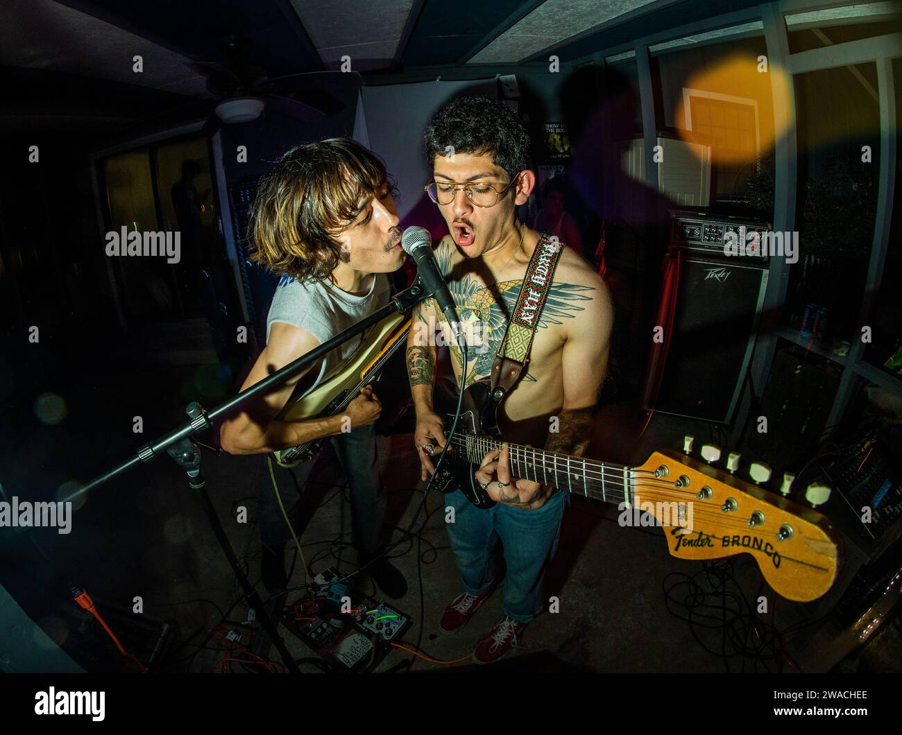The band DIE SPITZ performs at the FarOut Lounge, Austin, Texas Stock ...