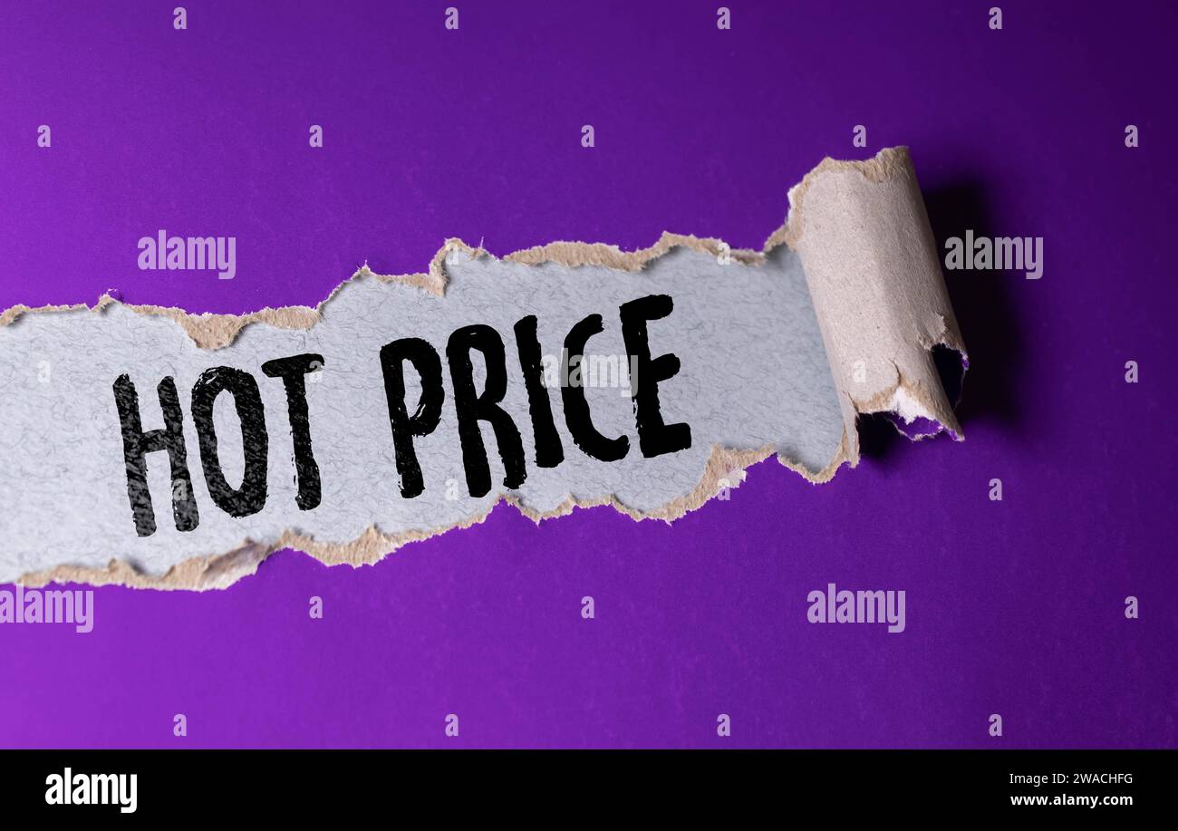 Financial concept meaning Hot Price with inscription on the sheet ...