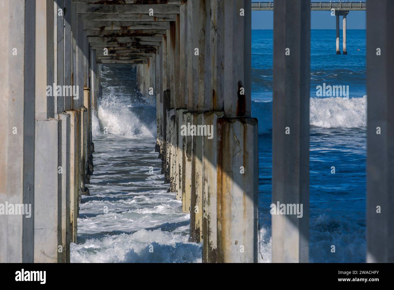 San Diego, USA. 02nd Jan, 2024. The gates to the Ocean Beach Pier are ...