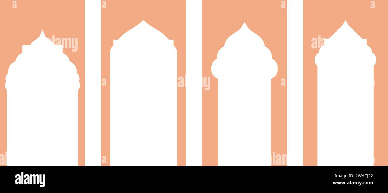 Versatile Islamic Vector Shapes Displaying Window and Door Arches. Arab ...