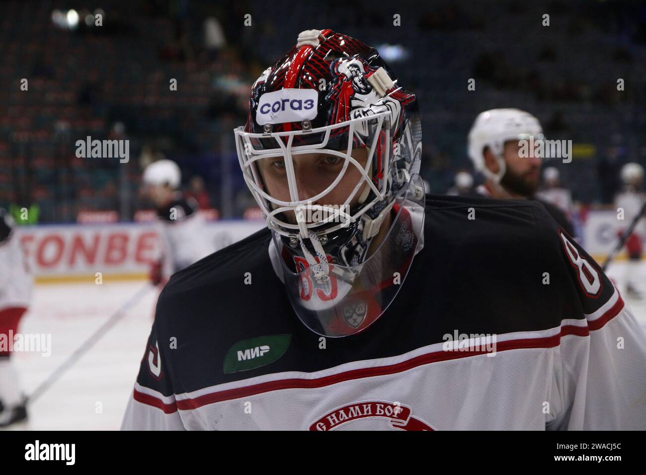 Saint Petersburg, Russia. 03rd Jan, 2024. Vityaz Hockey Club player ...