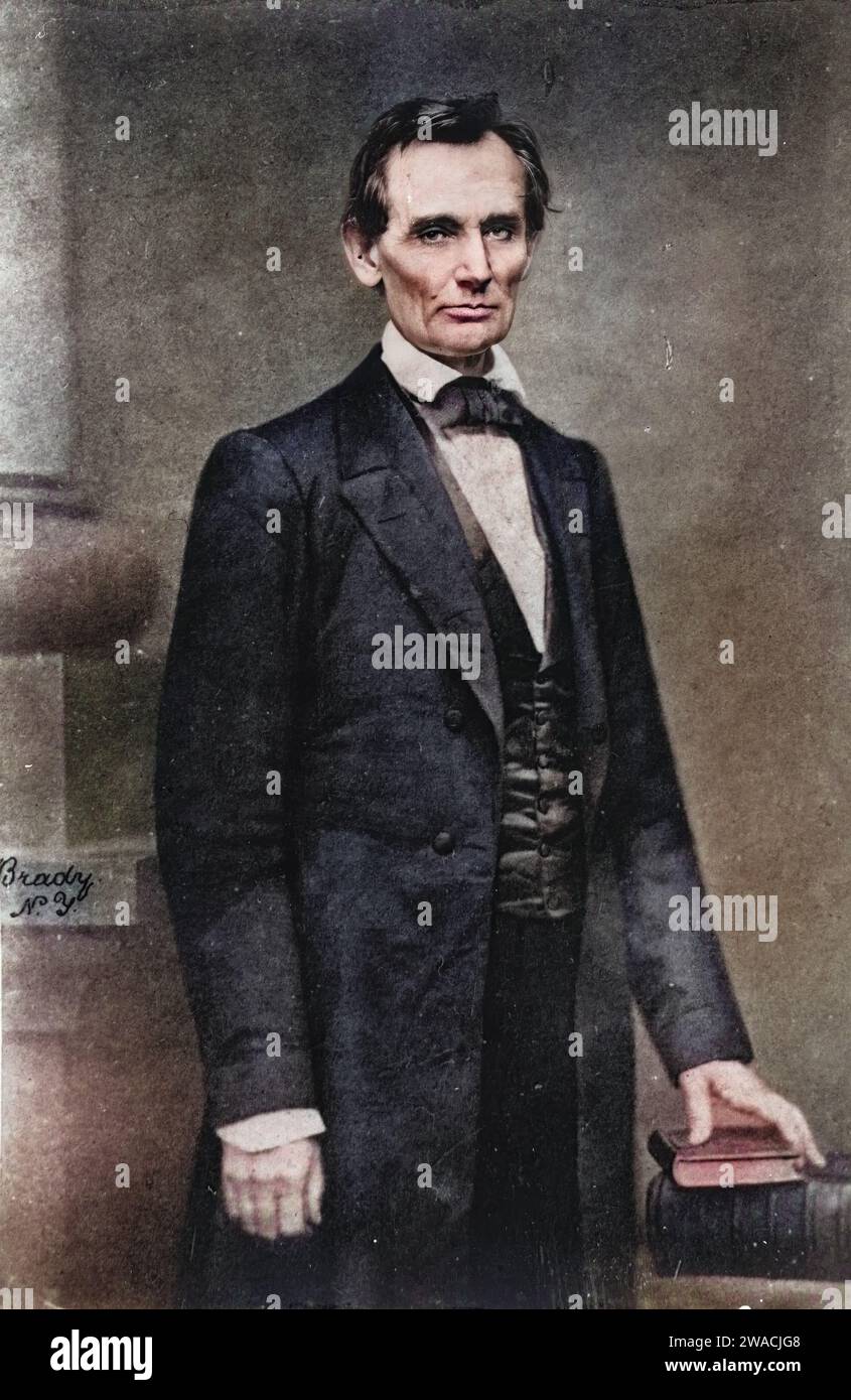 Abraham Lincoln Standing In Color