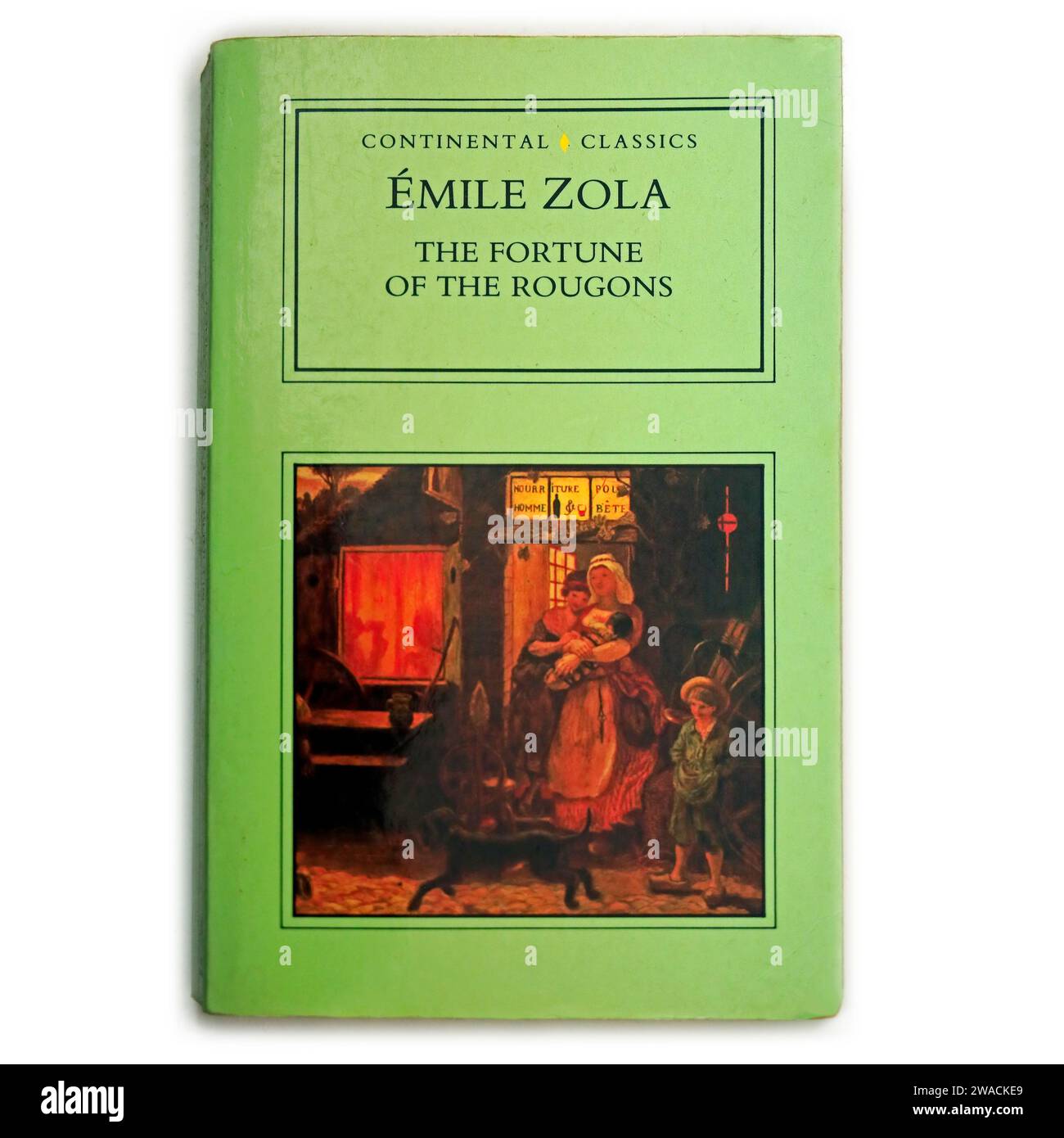 Emile Zola - The Fortune of The Rougons. Book cover on white background ...
