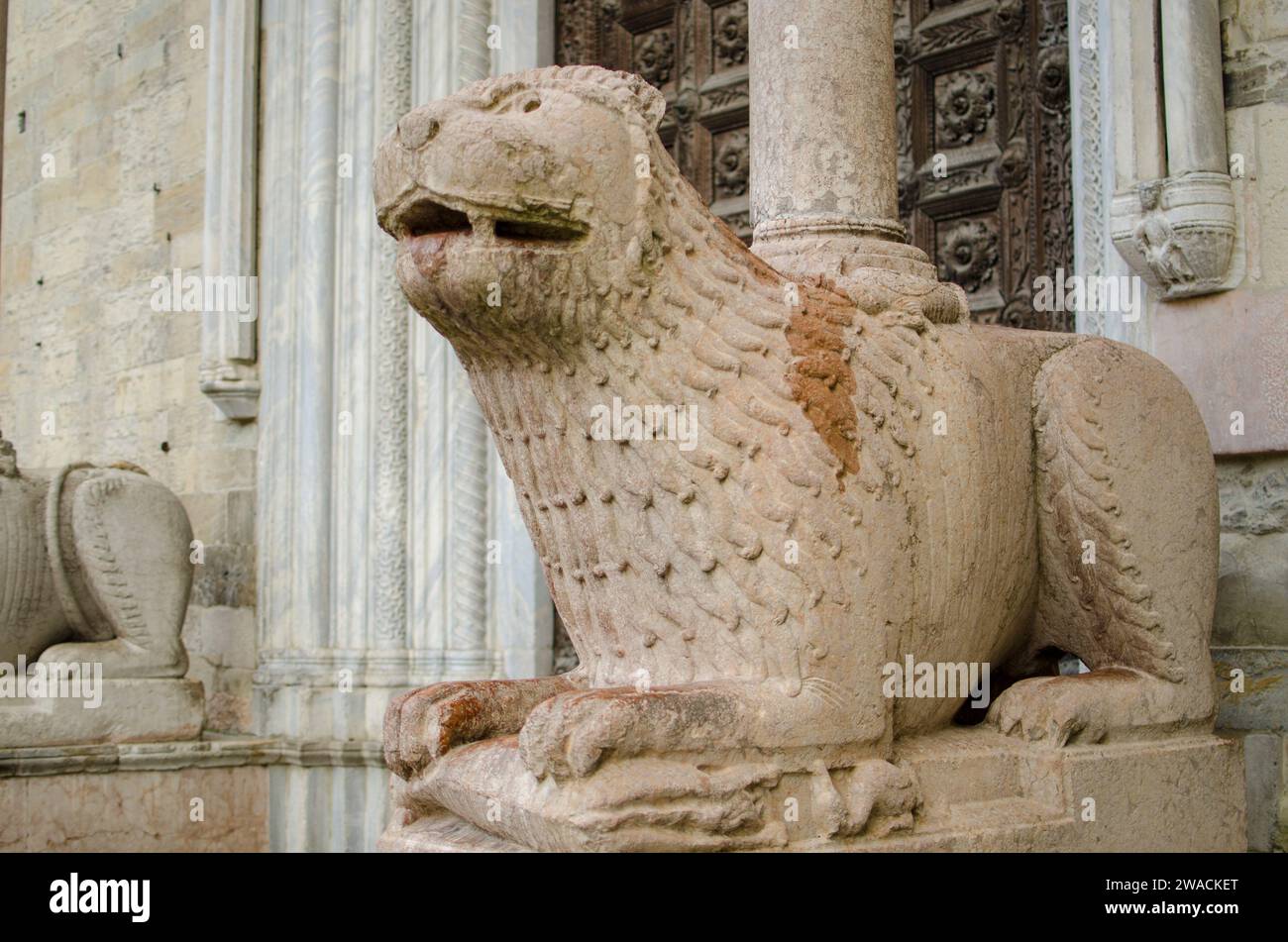 stylophore lion, sculptural detail of the architectural complex of the ...