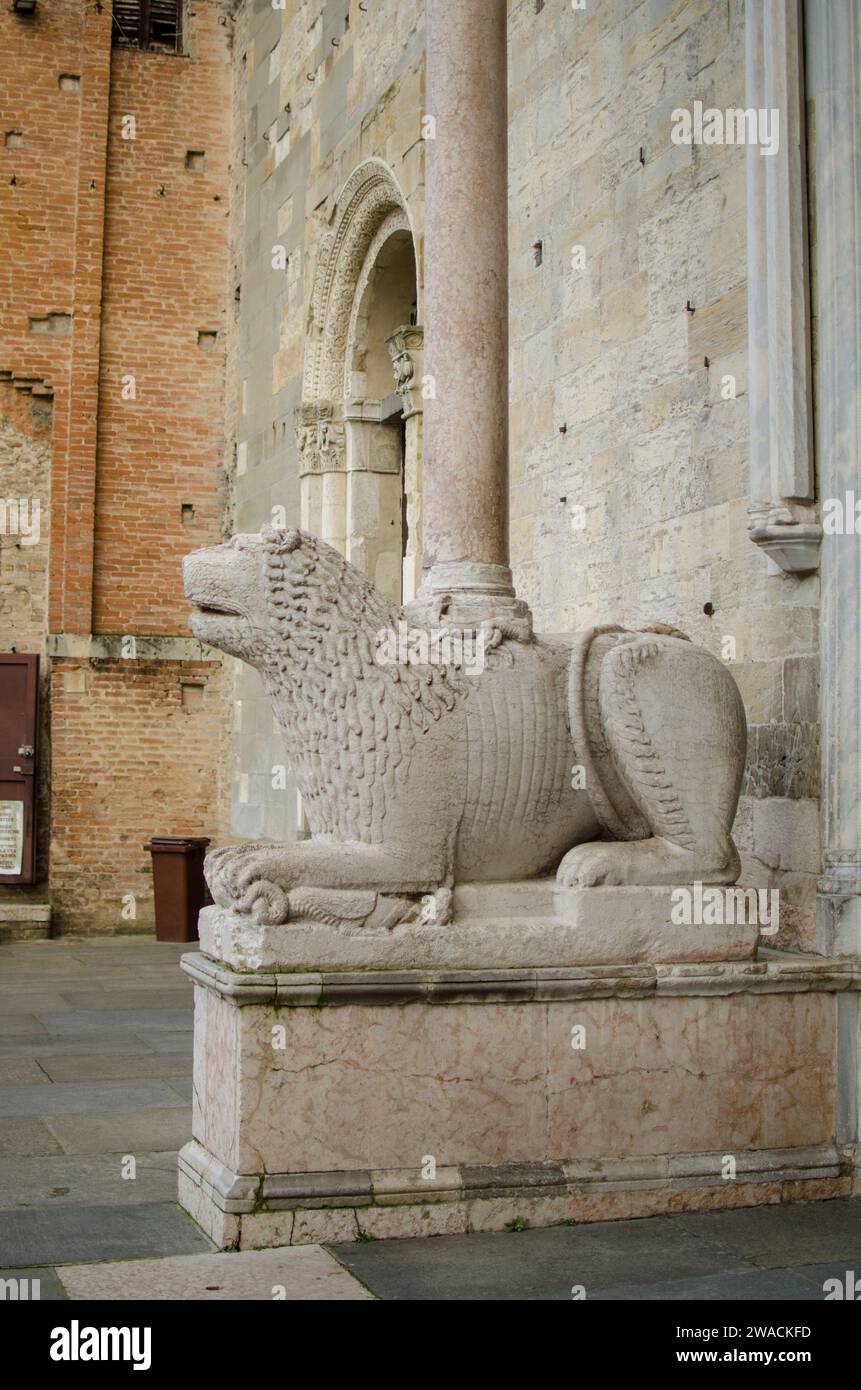 stylophore lion, sculptural detail of the architectural complex of the ...
