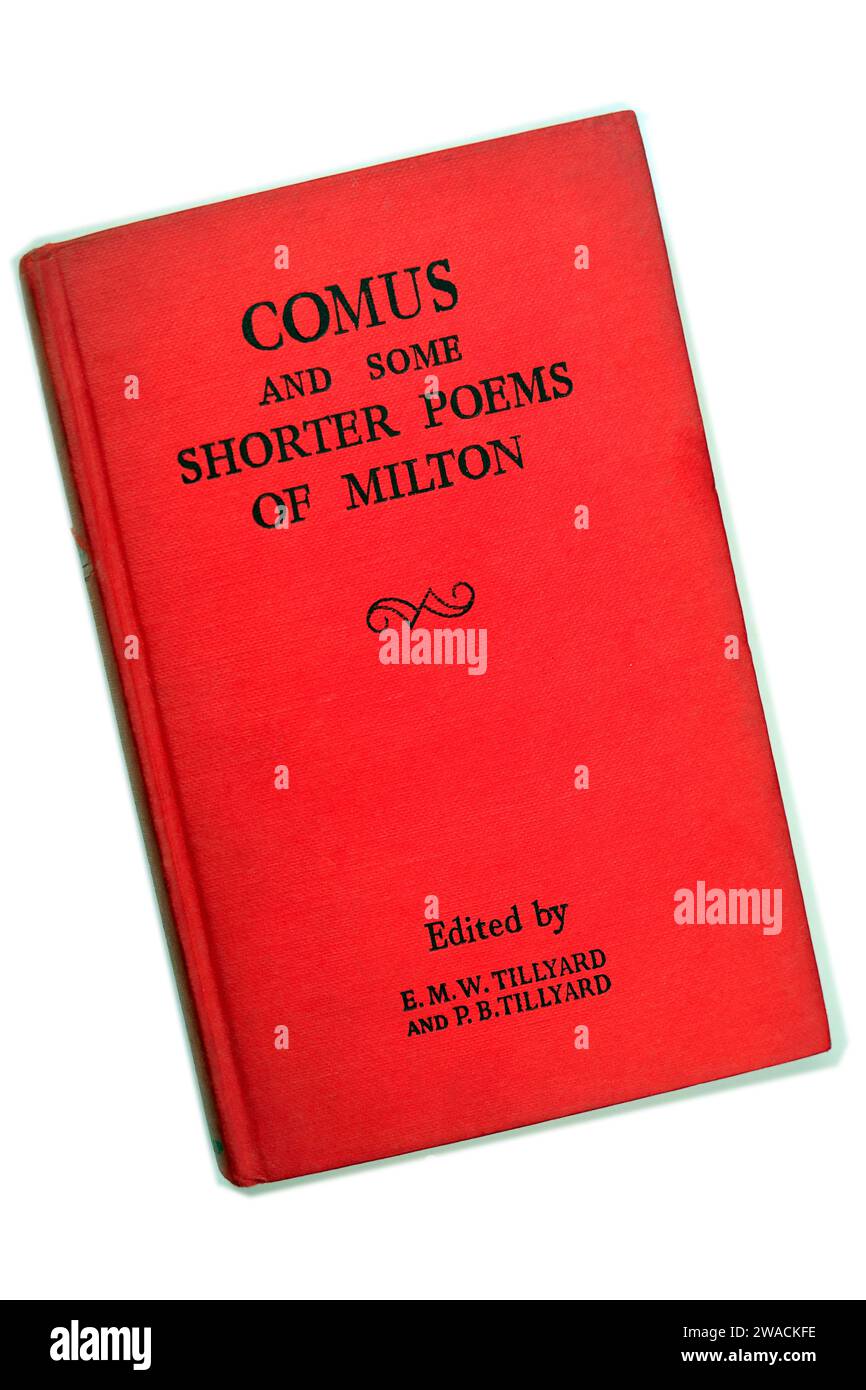 Comus And Some Shorter Poems Of Milton. Hardback book on white ...