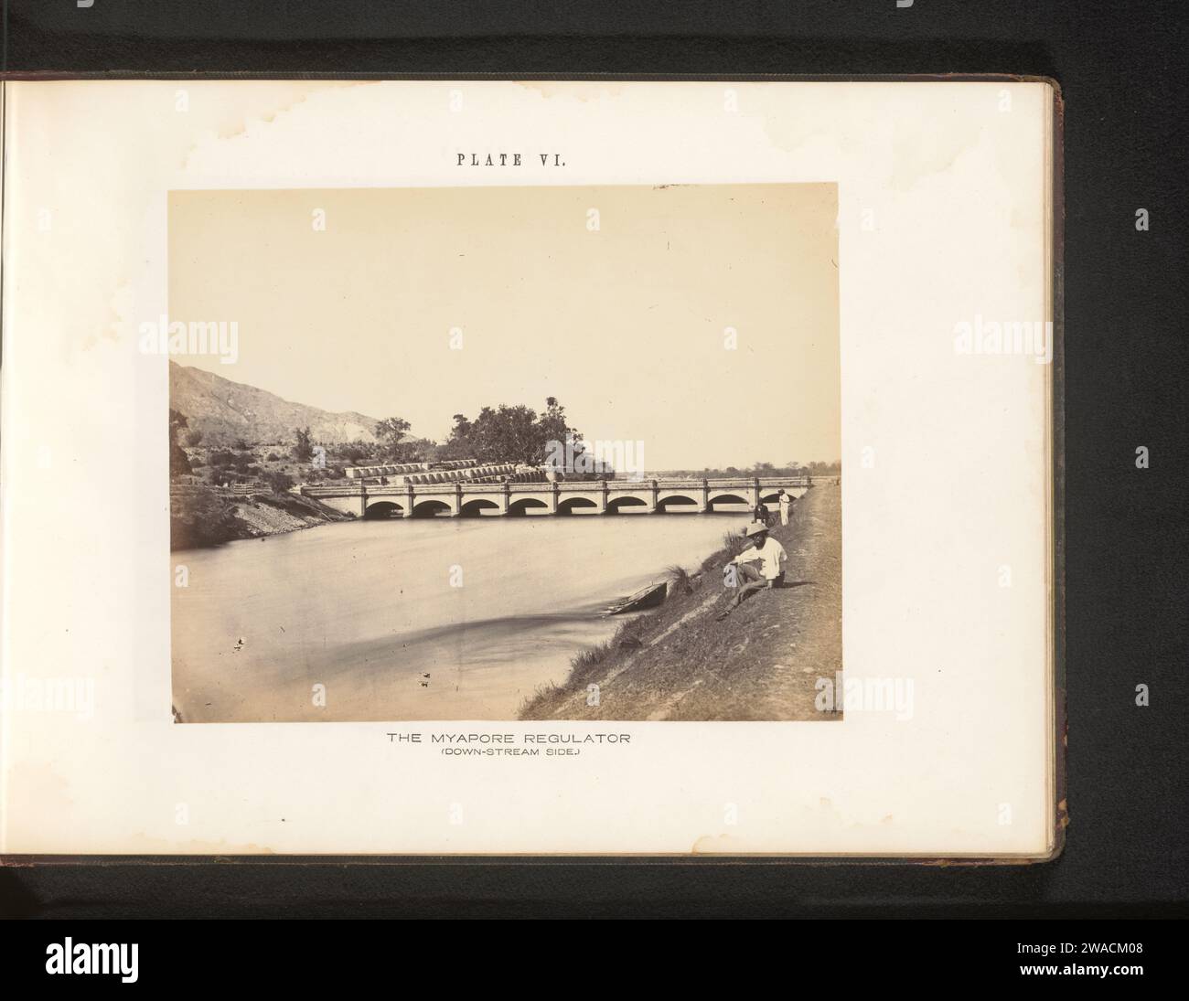 View of a dam in the Ganges, Thomas George Glover, c. 1862 - in or ...