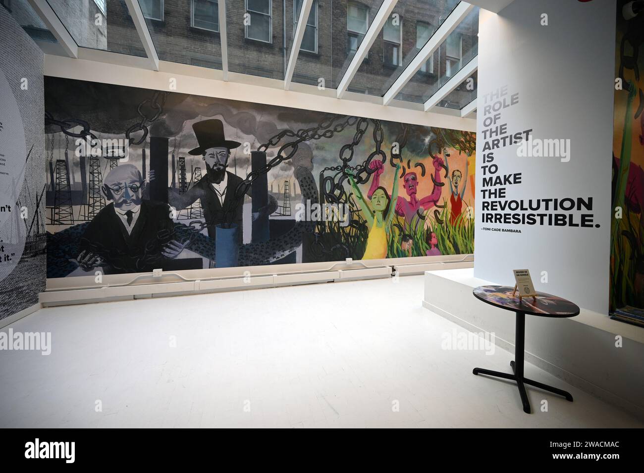 New York, USA. 03rd Jan, 2024. View of a mural titled 'Making Tomorrow ...
