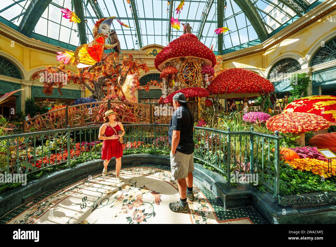 Flower decorated Conservatory Bellagio Hotel Las Vegas, Nevada, USA ...